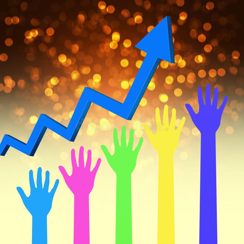 Stock Market Graph and Bar Chart Stock Illustration - Illustration of ...