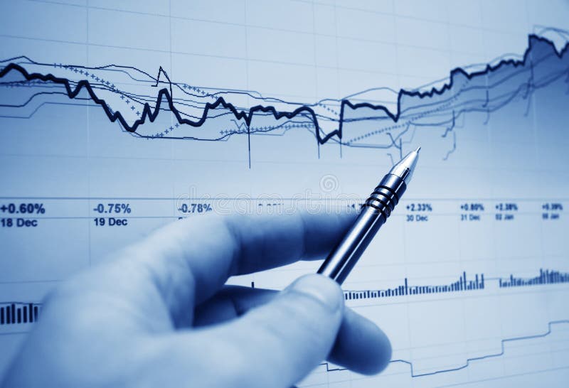 Stock Market Graphs Analysis Stock Photo - Image of analysis, annual ...