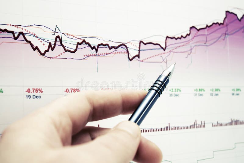Stock Market Graphs Analysis Stock Photo - Image of growth, charts ...