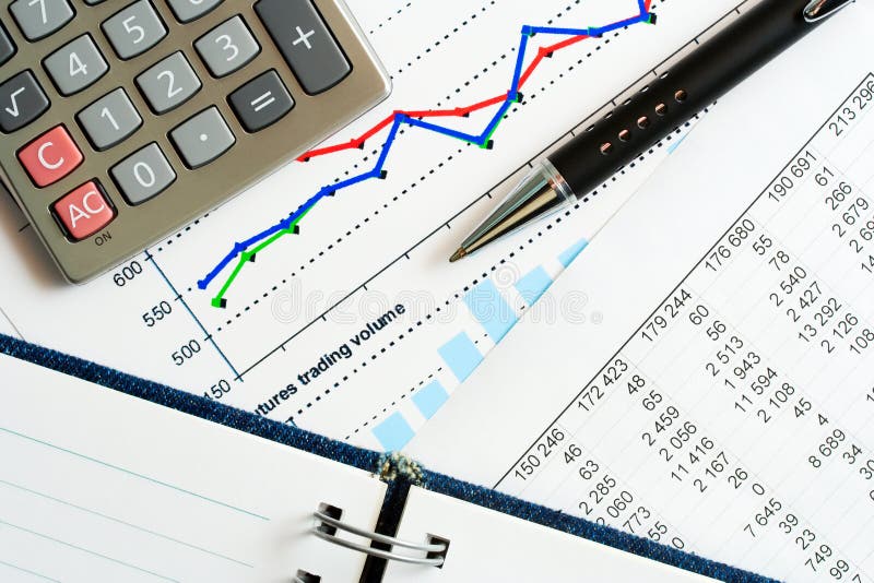 Financial Accounting Stock Market Graphs Charts Stock Photo - Image of ...