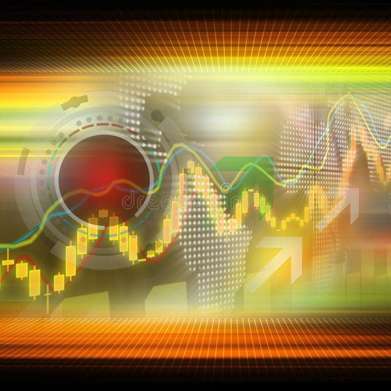 Stock Market Graphs Colorful Elegant on Abstract Background Stock ...
