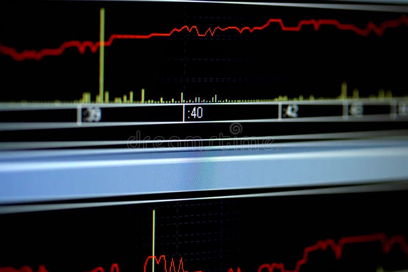 Financial Graphs on the Computer Monitor Stock Image - Image of account ...