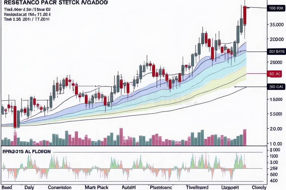 Stock Market Graphs: Trading Range Visualization Stock Illustration ...