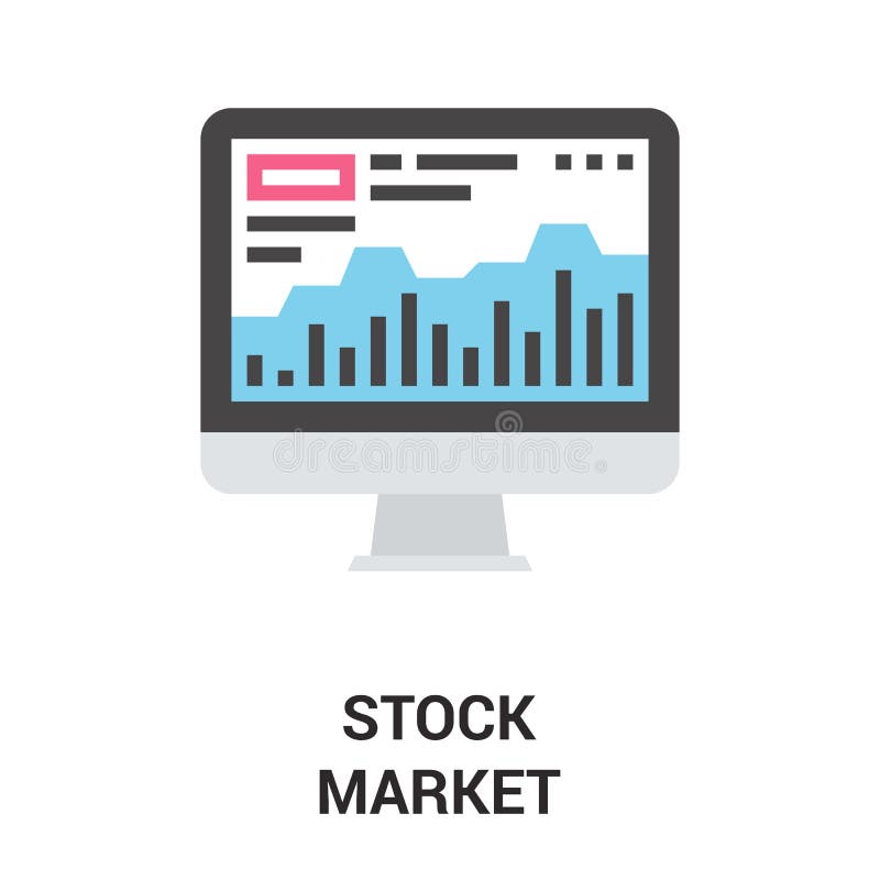 Stock market icon concept stock vector. Illustration of information ...