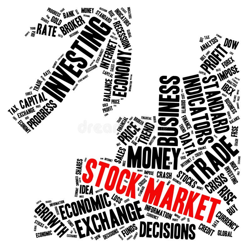 Stock Market Increase Word Cloud Concept Stock Illustration ...