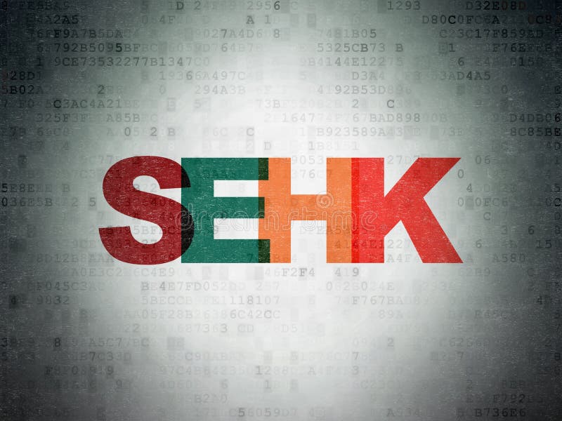 Stock Market Indexes Concept: SEHK on Digital Data Paper Background ...