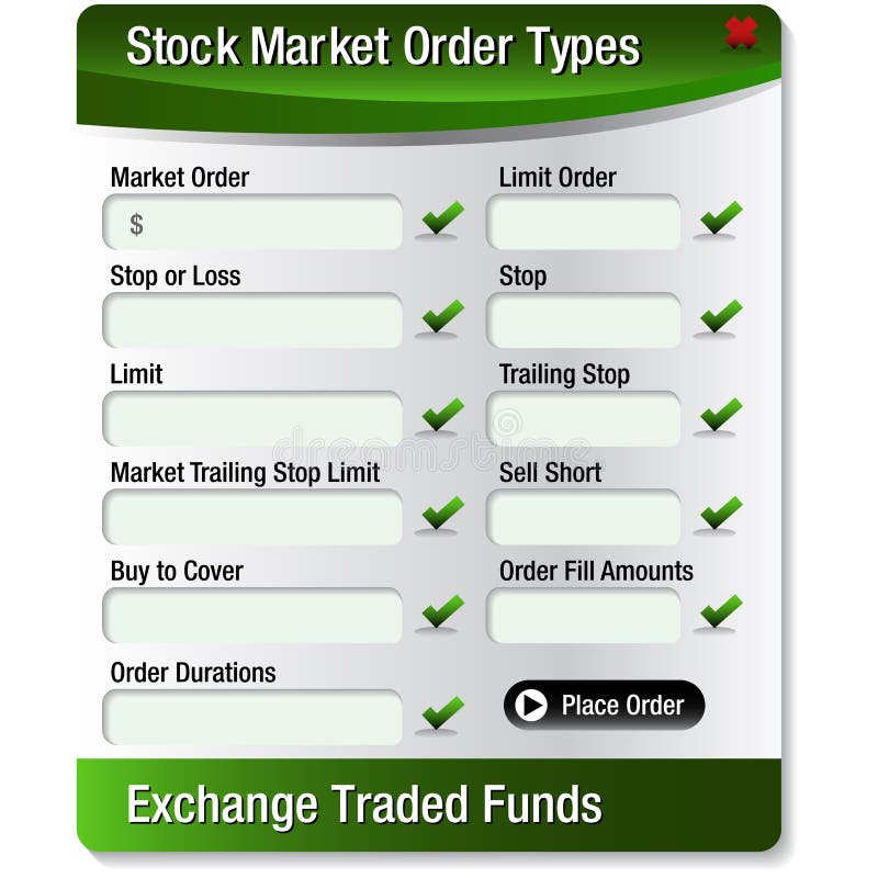 Stock Market Order Types Menu Stock Vector - Illustration of cover ...