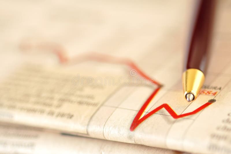 Stock market performance stock image. Image of journalism - 28435501