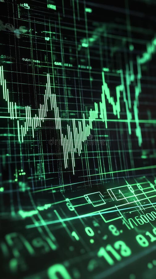 A Chart that Shows a Decline. a Falling Chart that Goes Down Sharply, a ...