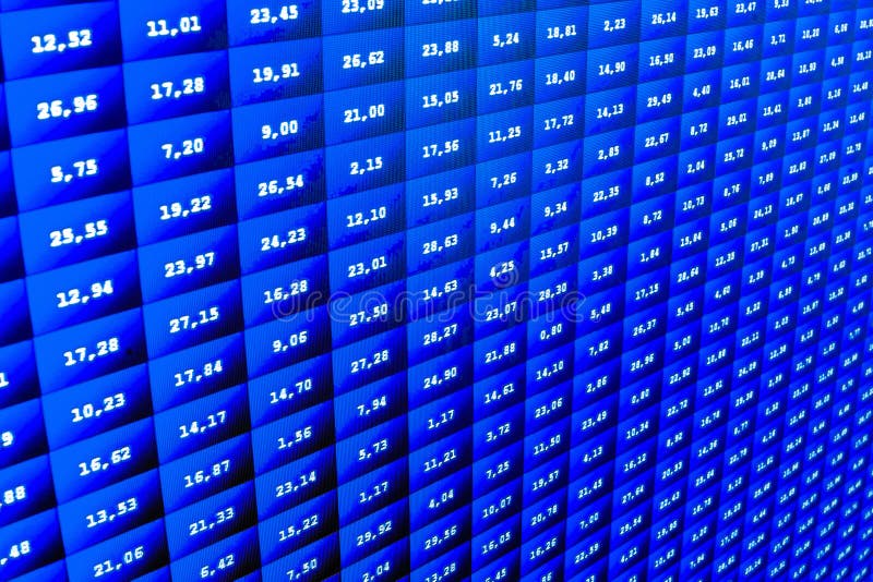 Stock Market Price Digital Display Abstract. Modern Virtual Technology ...