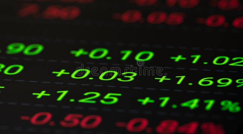 Stock Market Price on LED Display Concept Stock Photo - Image of ...
