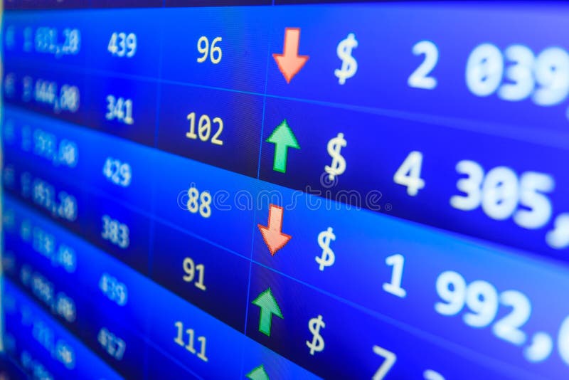 Stock market quotes graph. stock image. Image of board - 44783213