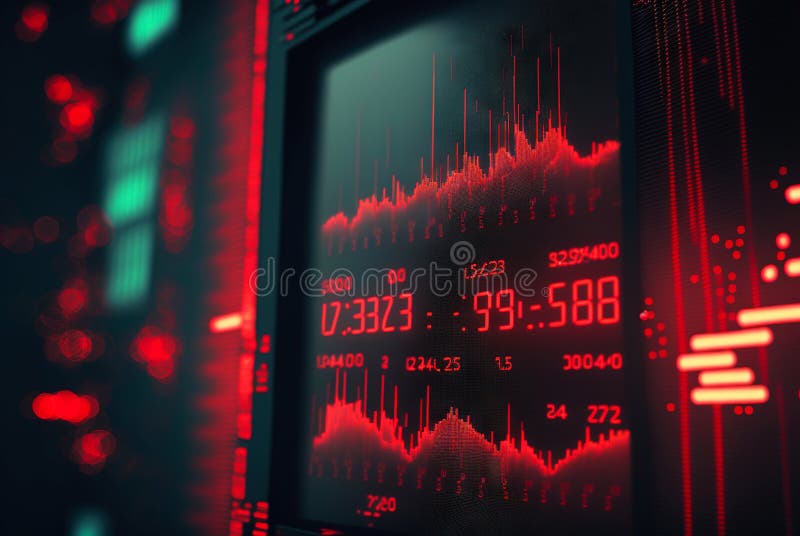 Stock Market Red Graph. Falling Stocks, Bear Graph Stock Illustration ...