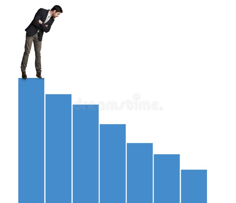 Stock Market, Space or Man on Graph for Decrease, Investment Fluctuation or Stats Mockup ...