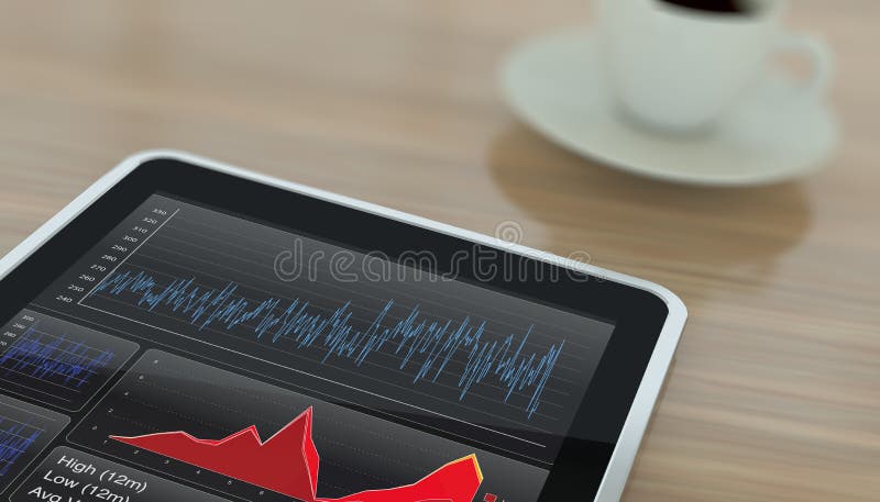 Stock Market and Technology, Concept Stock Illustration - Illustration ...