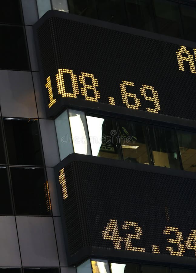 Stock Ticker in Times Square Editorial Photo - Image of board, display ...