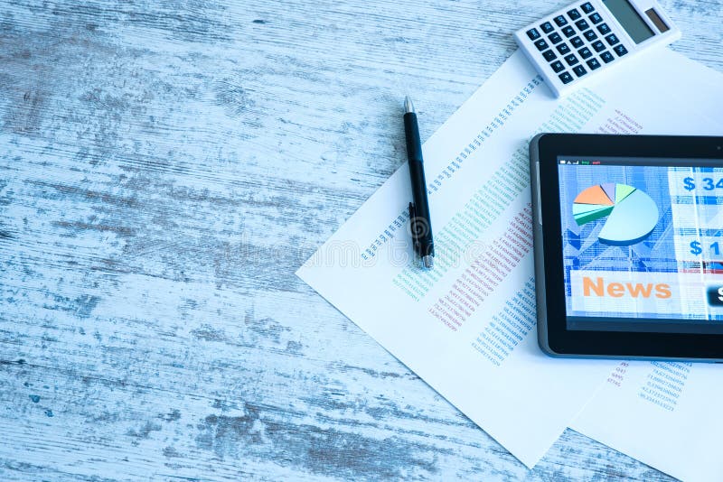 Stock Market Trading App on a Tablet PC Stock Image - Image of concept ...