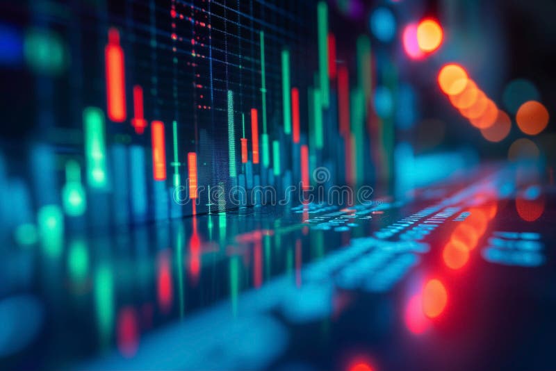 Stock Market and Trading, Digital Graph Stock Illustration ...