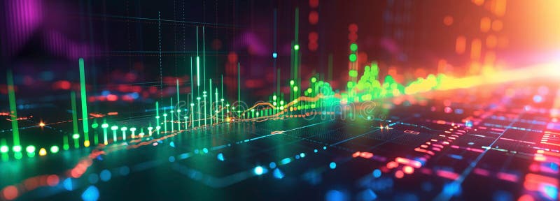 Stock Market and Trading, Digital Graph Stock Illustration ...