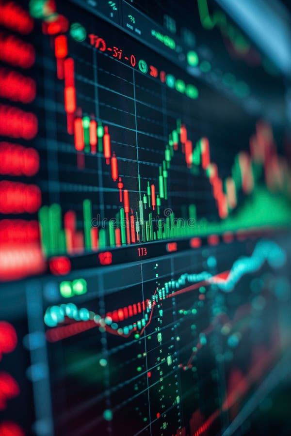 Stock Market and Trading, Digital Graph Stock Illustration ...