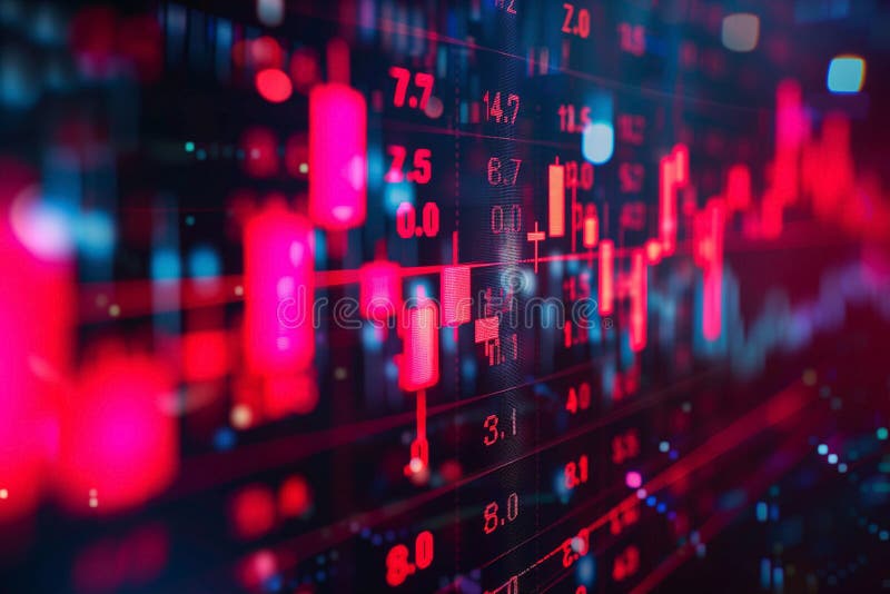 Stock Market and Trading, Digital Graph Stock Illustration ...