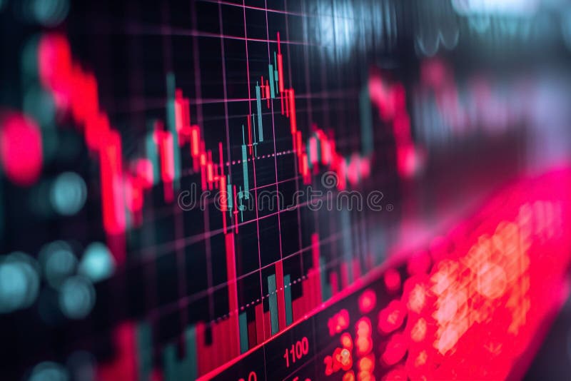 Stock Market and Trading, Digital Graph Stock Illustration ...