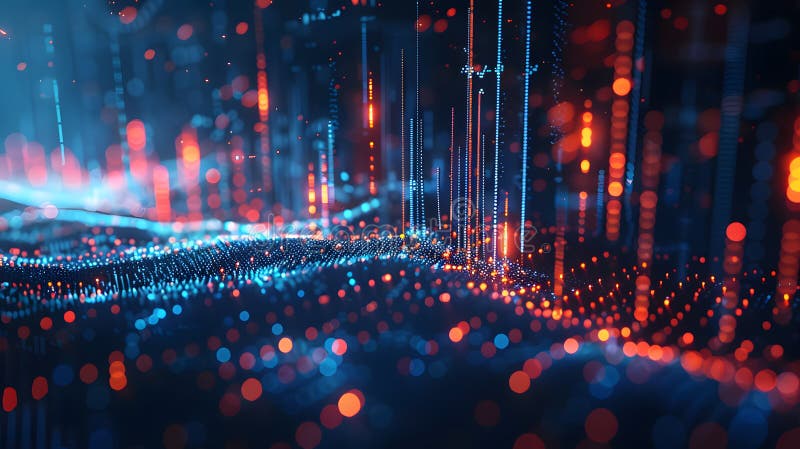 Stock Market or Trading Graph Chart Technology Blue Background Stock ...