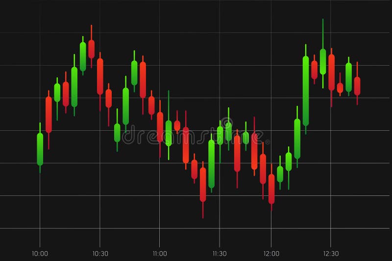 Stock Market Trading Graph with Green and Red Candlestick Chart Stock ...