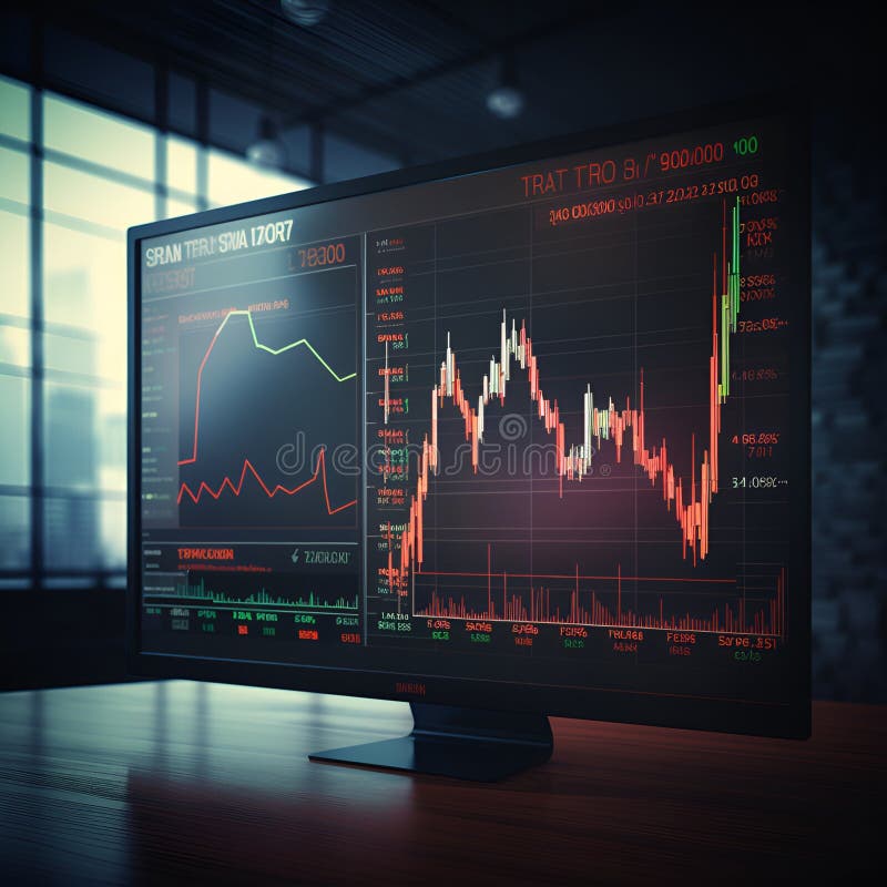 Stock Market Up and Down Graph Chart, Ai Generative Stock Image - Image ...