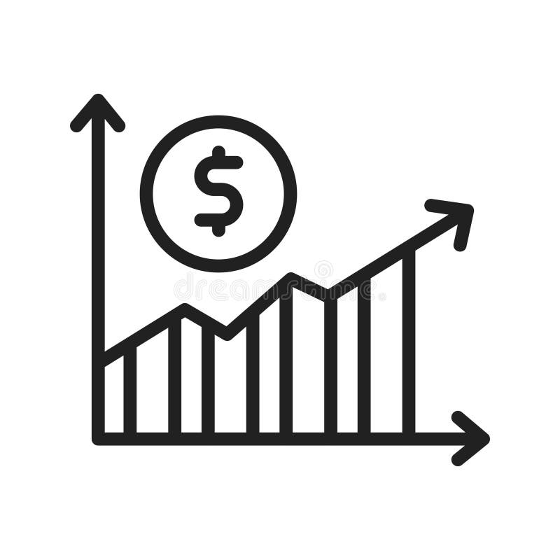 Stock Market Up Icon Vector Image. Stock Vector - Illustration of stats ...