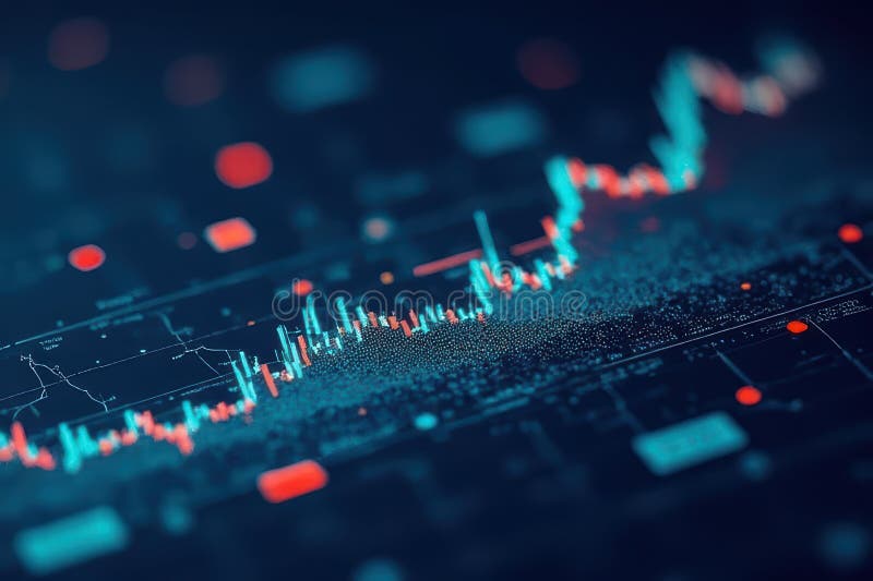 Stock Trading Graphs and Charts Stock Illustration - Illustration of ...