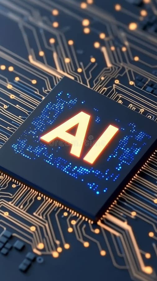 Stock Microchip Featuring A Microprocessor Enhanced With Ai Technology