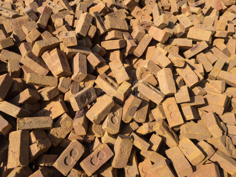 Stock of New Bricks for Construction Stock Image - Image of material ...