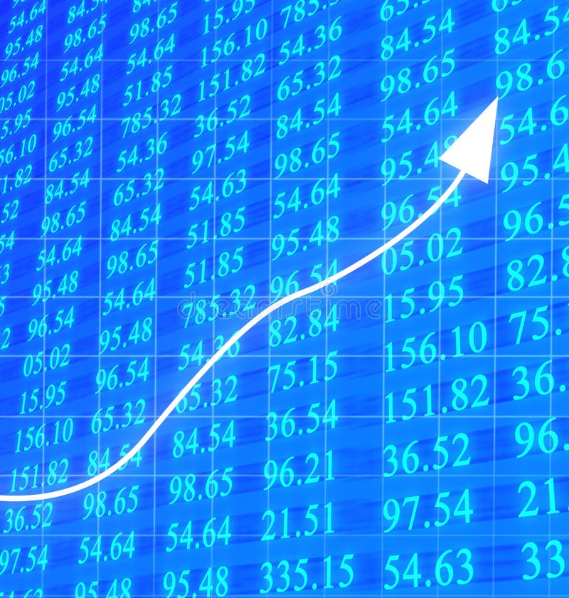 Stock numbers going up stock illustration. Illustration of success ...