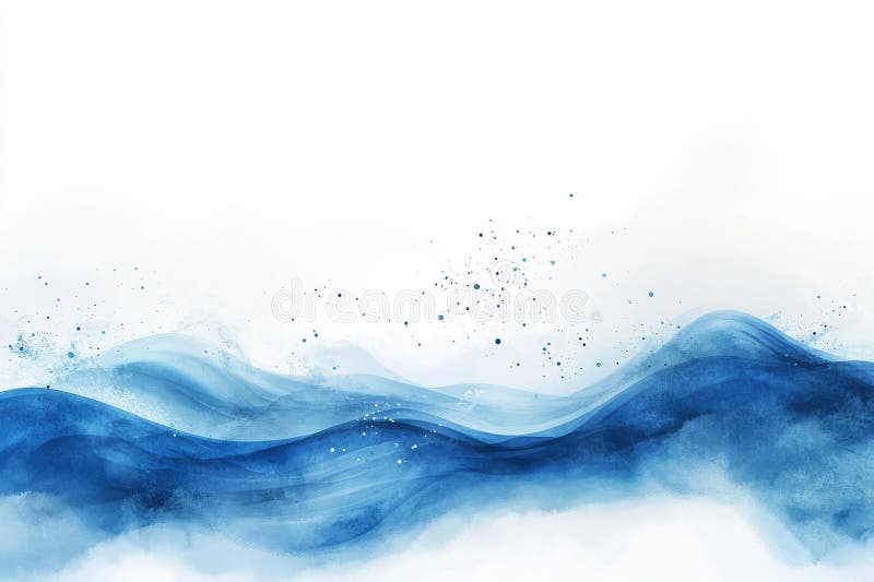 Stock Paint Texture Overlay Featuring Abstract Blue Ocean Waves on a ...
