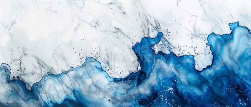 Blue Ink Marble Abstract Background Texture Stock Illustration ...