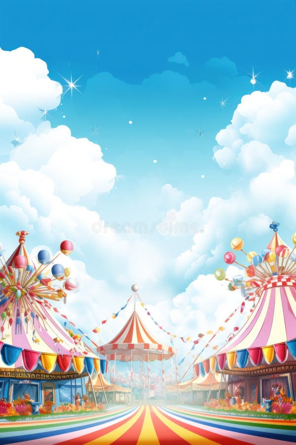 This Stock Photo Features a Lively Carnival Scene in the Background ...