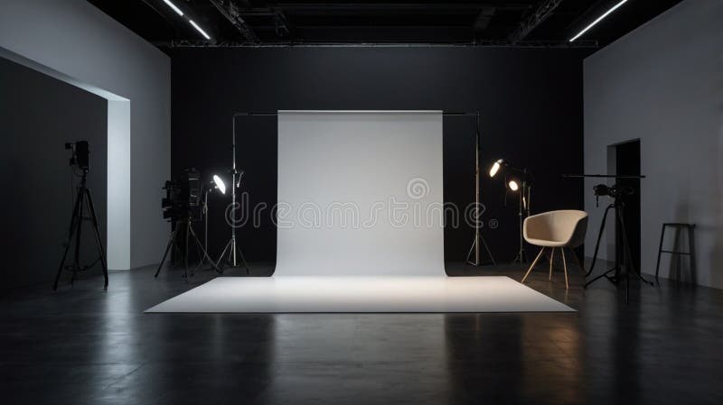Stock Photo Features a Minimalist Studio Setting Stock Illustration ...