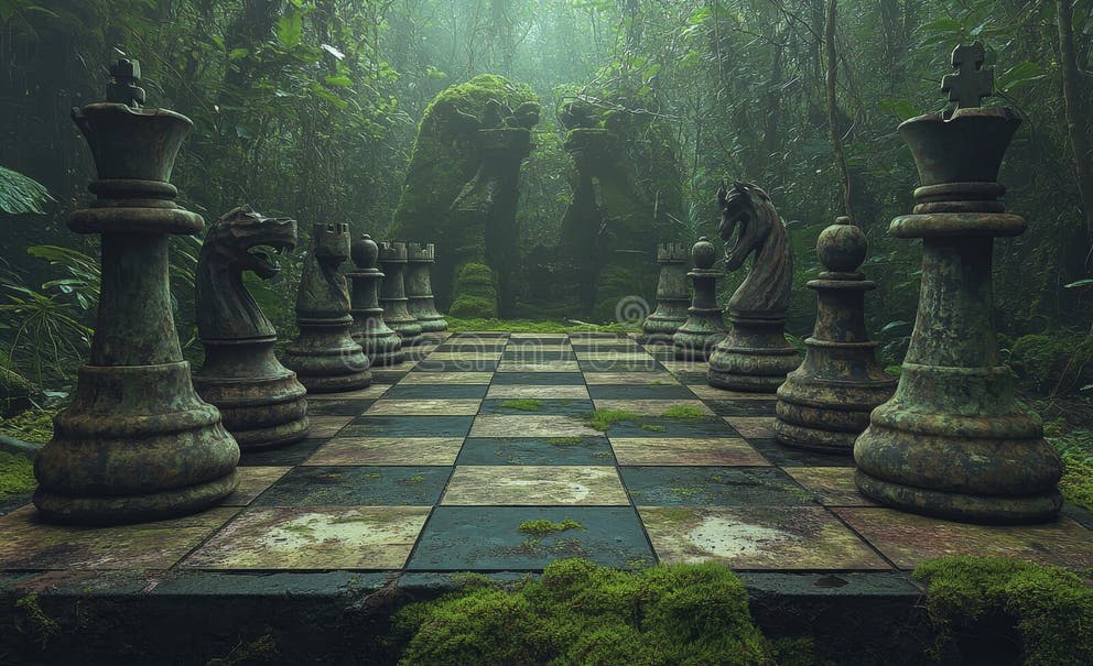 Stock Photo of a Forest with a Chess Board in the Middle Stock Photo ...