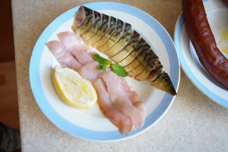 Stock Photo - Saba Fish Slice with Salt and Lemon Stock Photo - Image ...