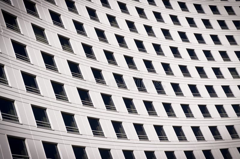 Windows on a Curved Building Stock Photo - Image of architecture ...