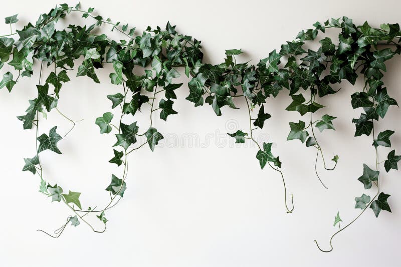 Trailing Ivy on a White Wall Stock Image - Image of produce, leaf ...