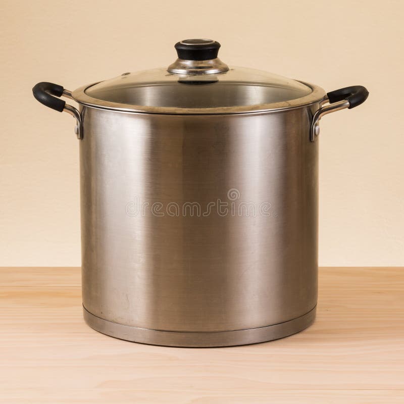 Stock pot stock photo. Image of home, food, wooden, cookware - 58790488