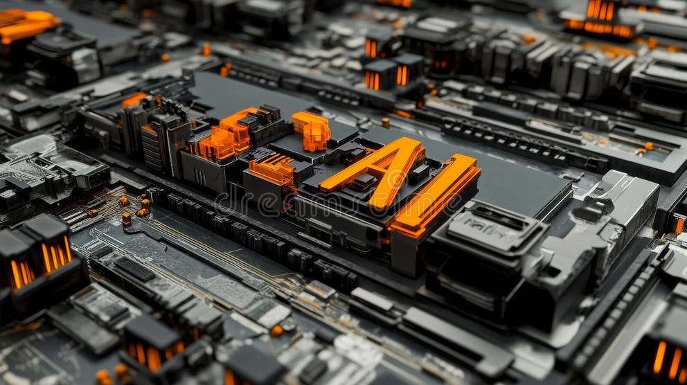 Stock Powered Computer Processor Microchip Enhanced With Ai Technology
