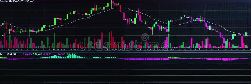 Stock Price and Trading Volume Scatter Plot Displayed on Computer ...