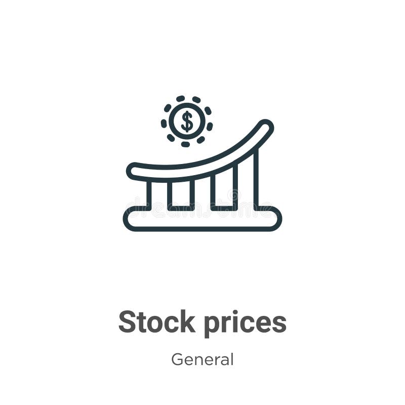 Stock Prices Outline Vector Icon. Thin Line Black Stock Prices Icon ...