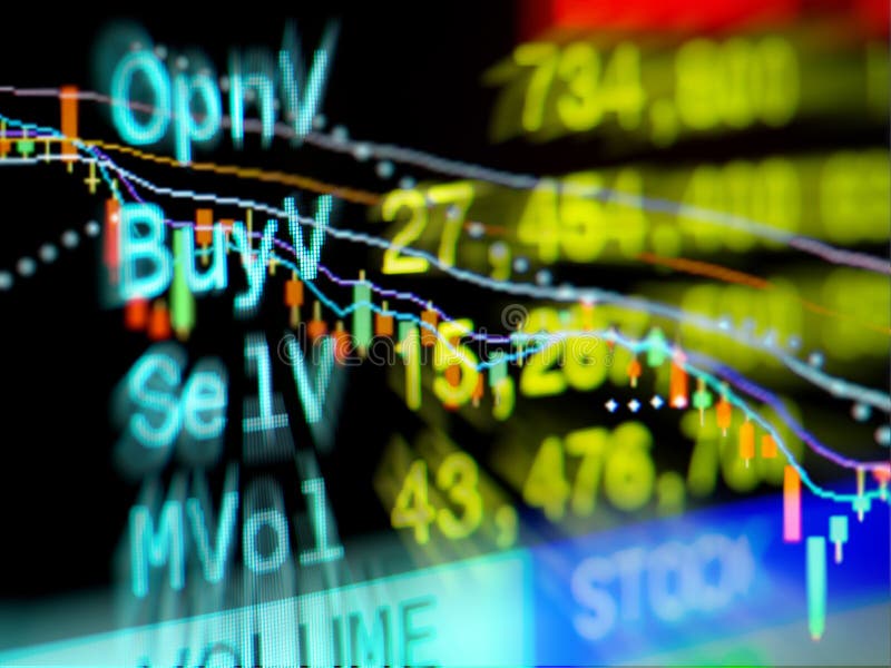 Stock Quotes at Real Time at the Stock Exchange Stock Image - Image of ...