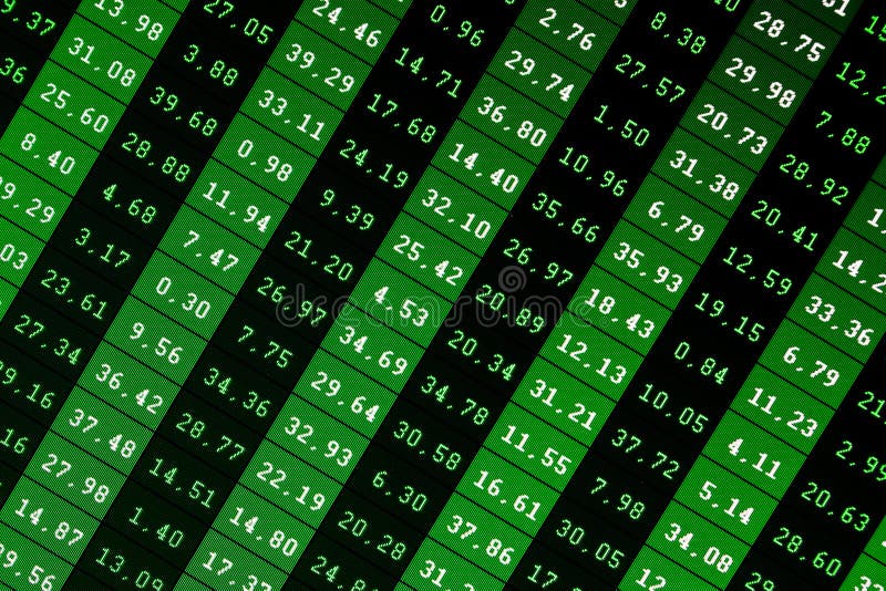 Stock Quotes at Real Time at the Stock Exchange Stock Image - Image of ...