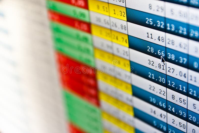Stock Quotes at Real Time at the Stock Exchange Stock Image - Image of ...