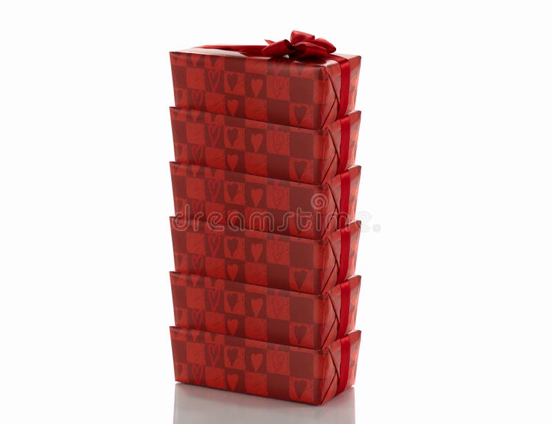 Stock of red presents stock image. Image of valentine - 29100923